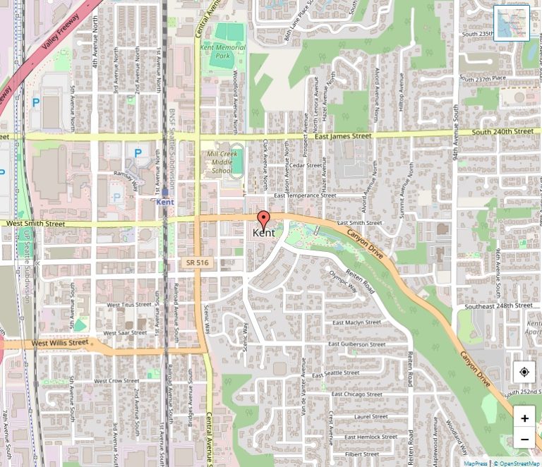 Map of Kirkland – Cities in King County