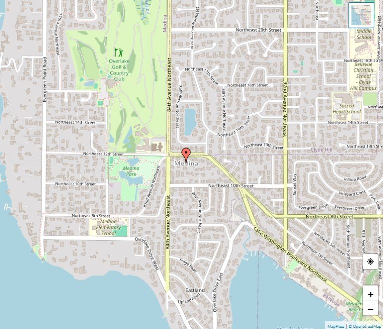 Map of Mercer Island – Cities in King County
